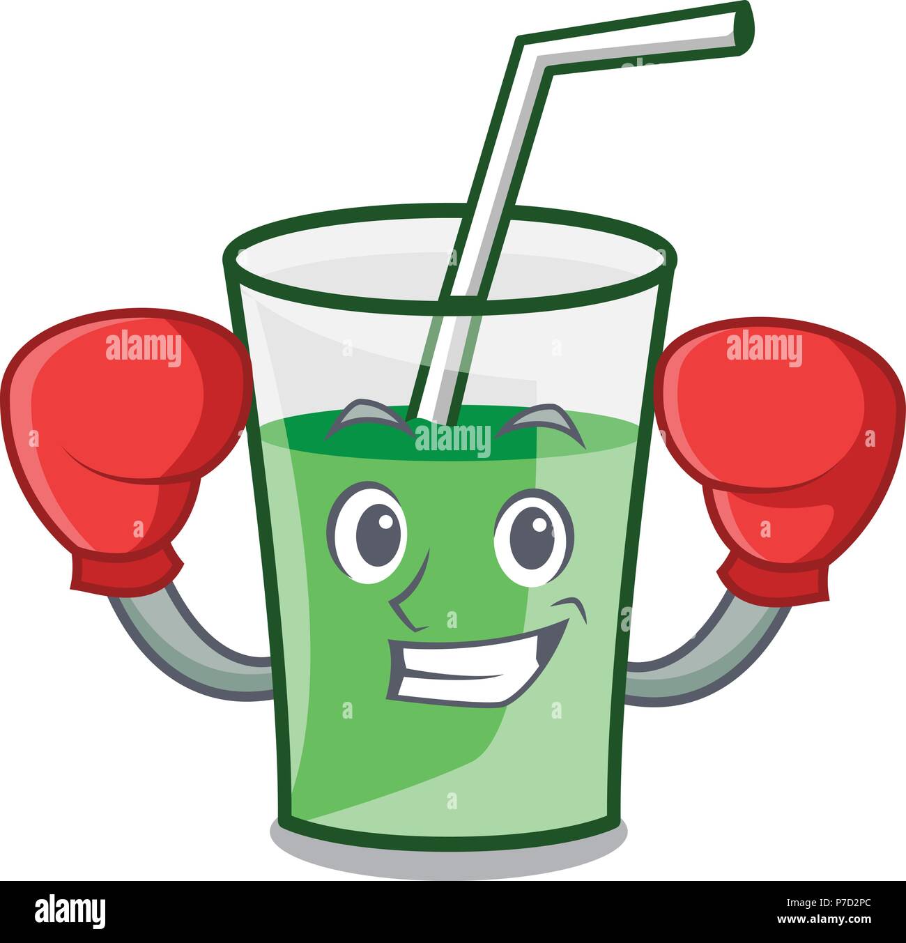 Boxing green smoothie character cartoon Stock Vector Image & Art - Alamy