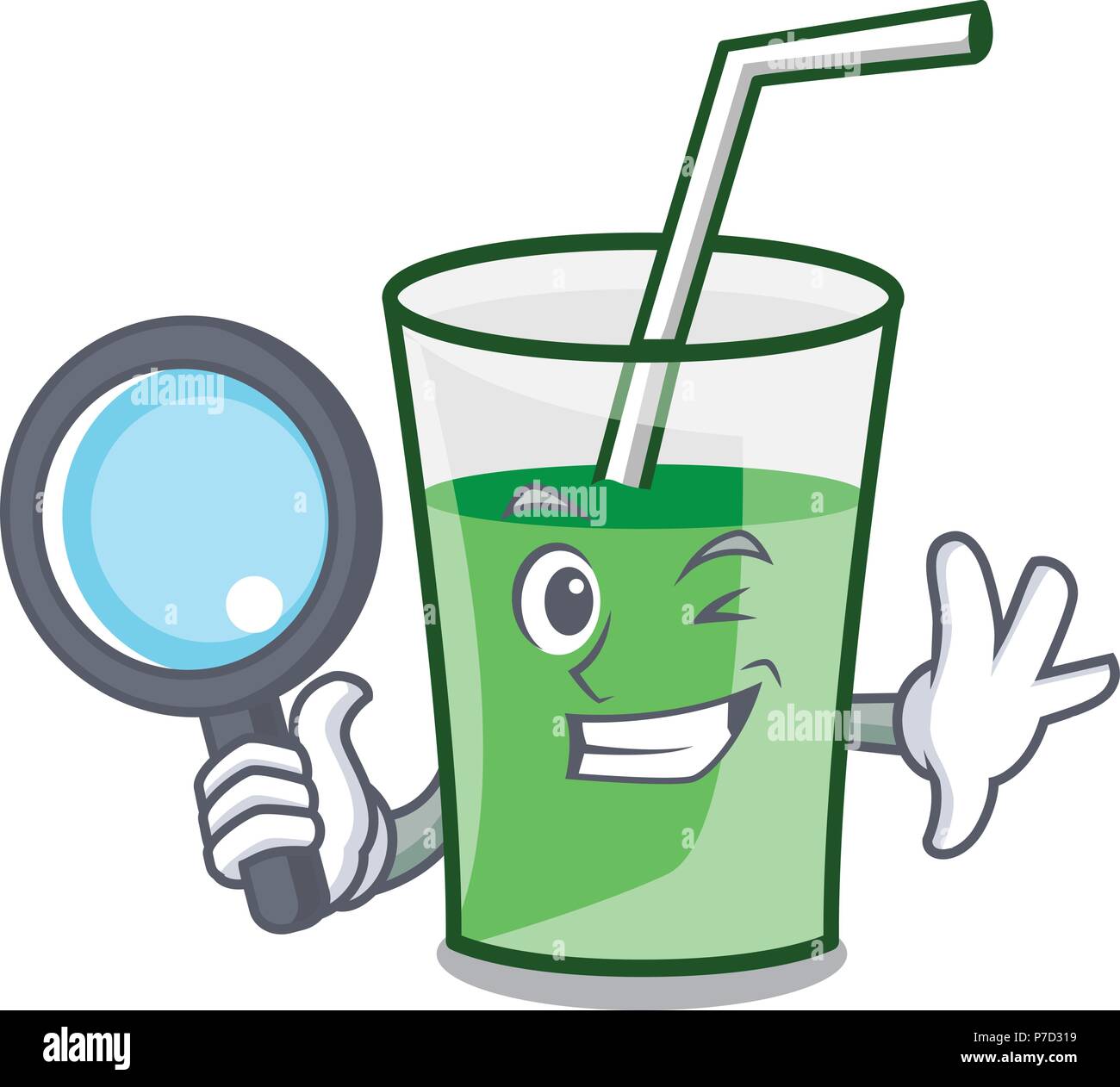 Detective green smoothie character cartoon Stock Vector Image & Art - Alamy