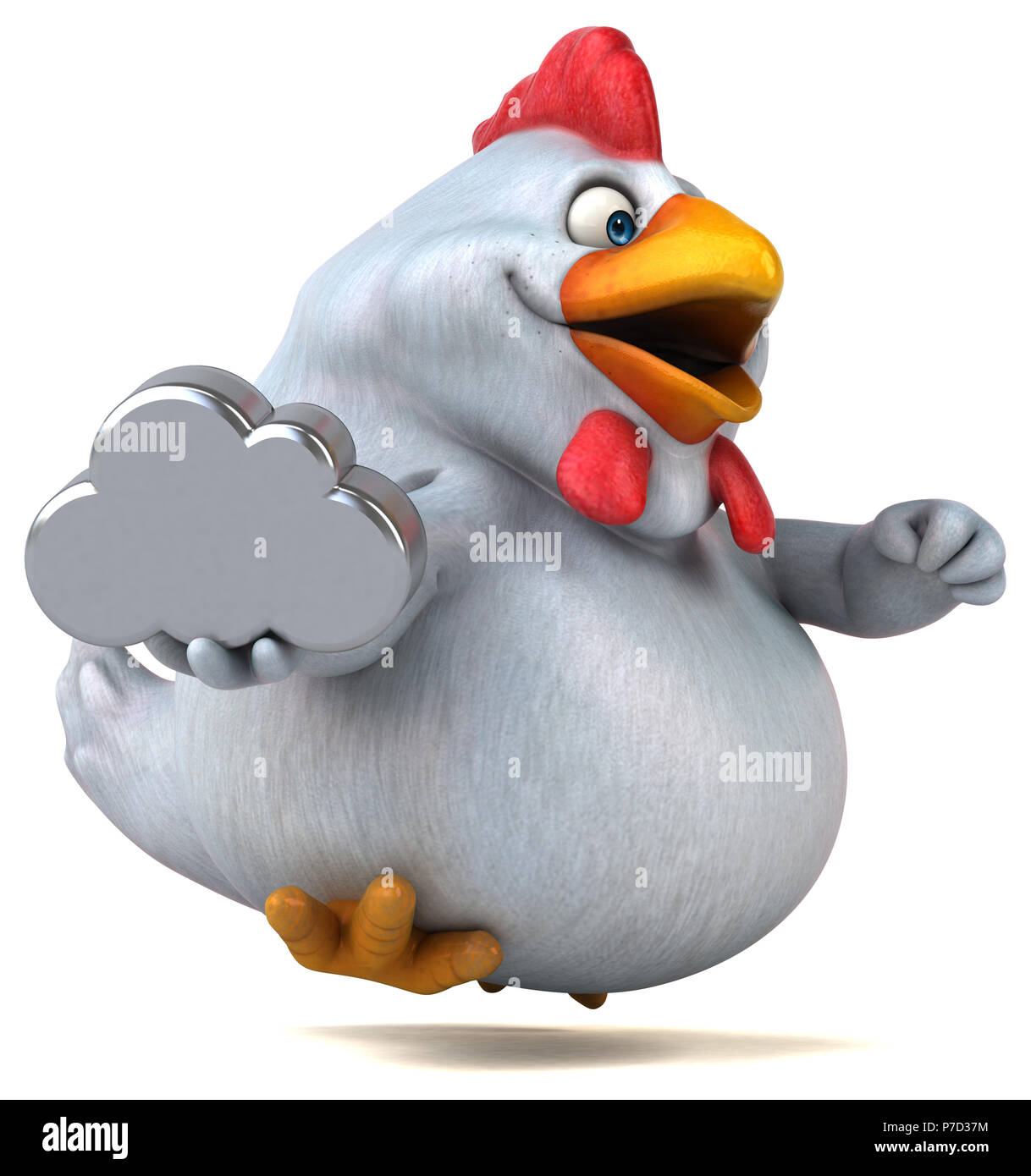 Fun chicken - 3D Illustration Stock Photo - Alamy