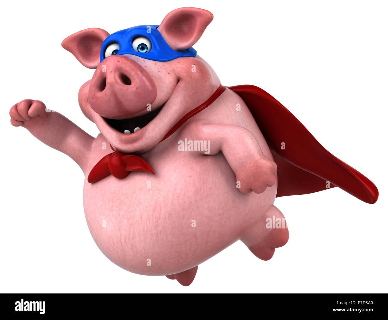 Fun pig - 3D Illustration Stock Photo - Alamy