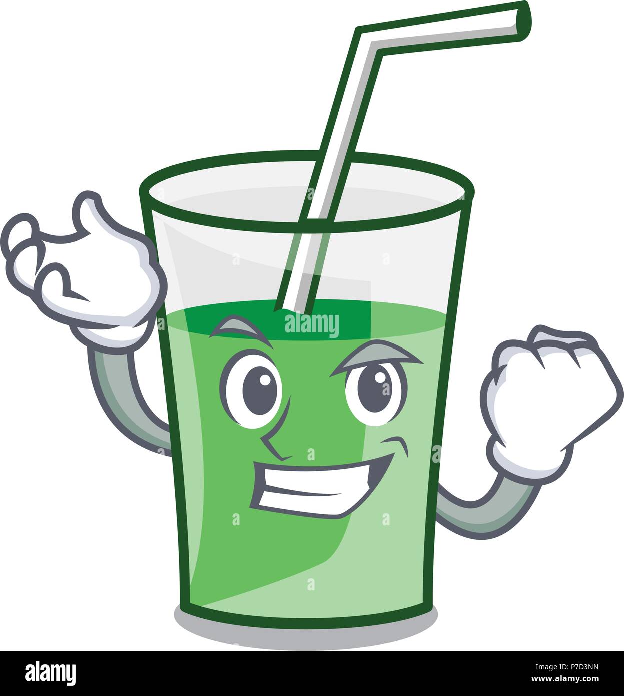 Successful green smoothie character cartoon Stock Vector Image & Art ...