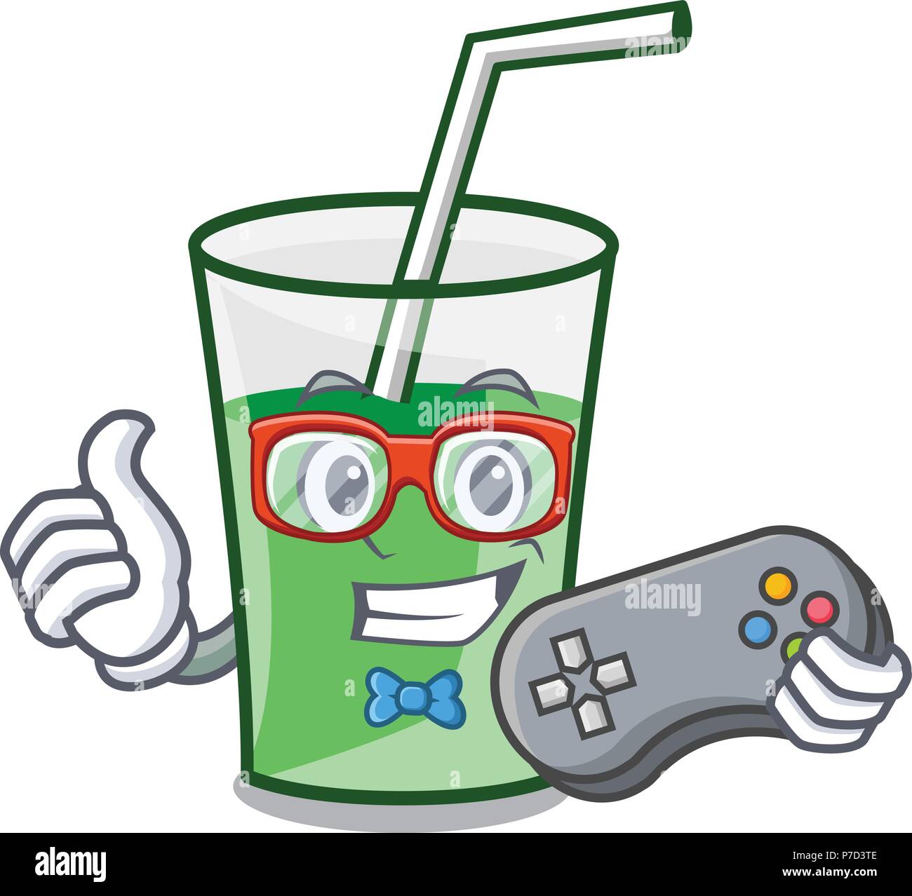 Gamer green smoothie mascot cartoon Stock Vector Image & Art - Alamy