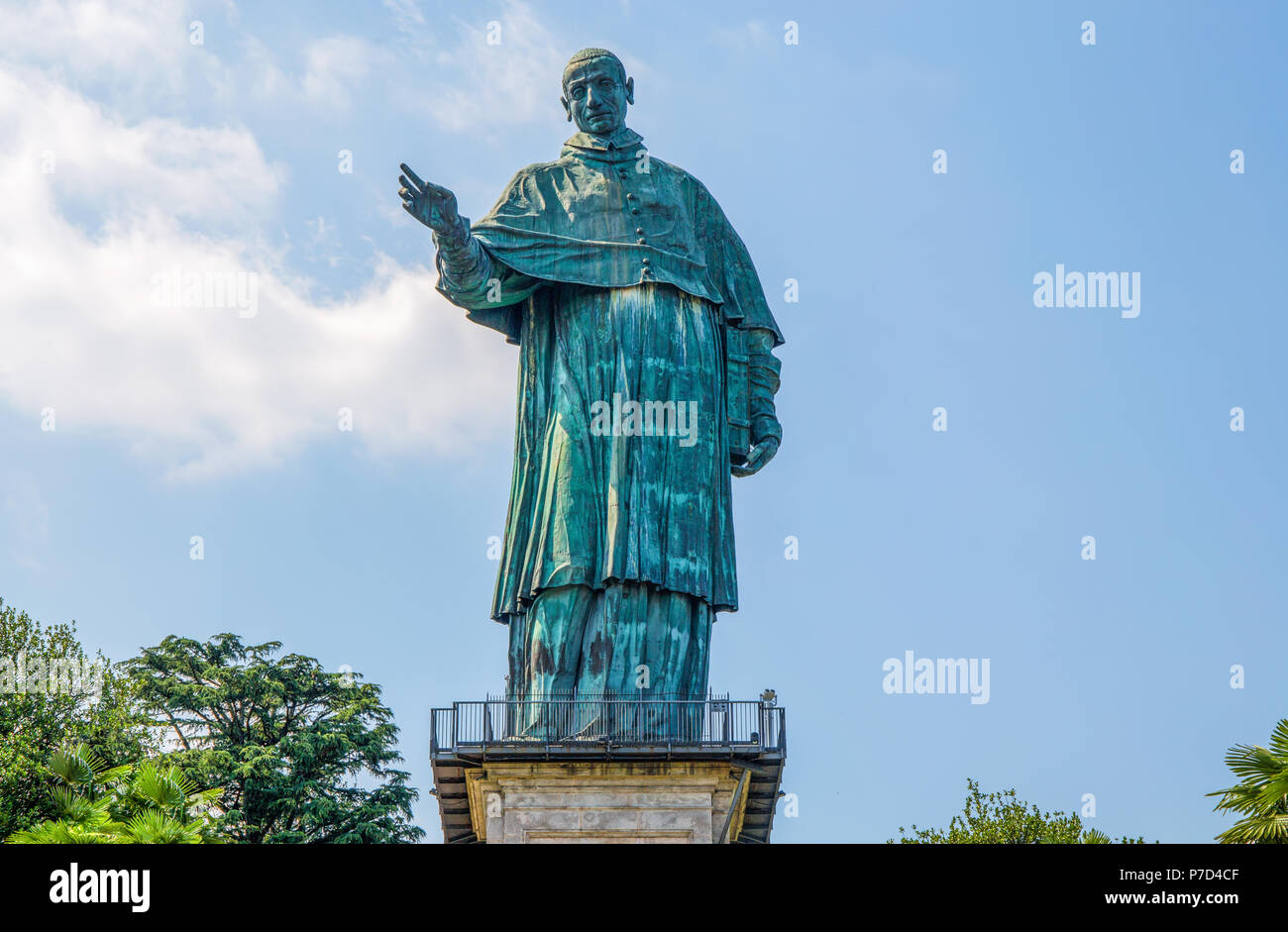 San Carlo Borromeo colossus in Arona town, Novara province, Maggiore ...