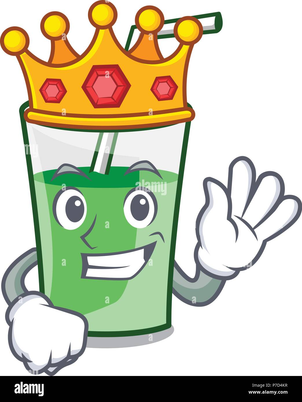 King green smoothie mascot cartoon Stock Vector Image & Art - Alamy
