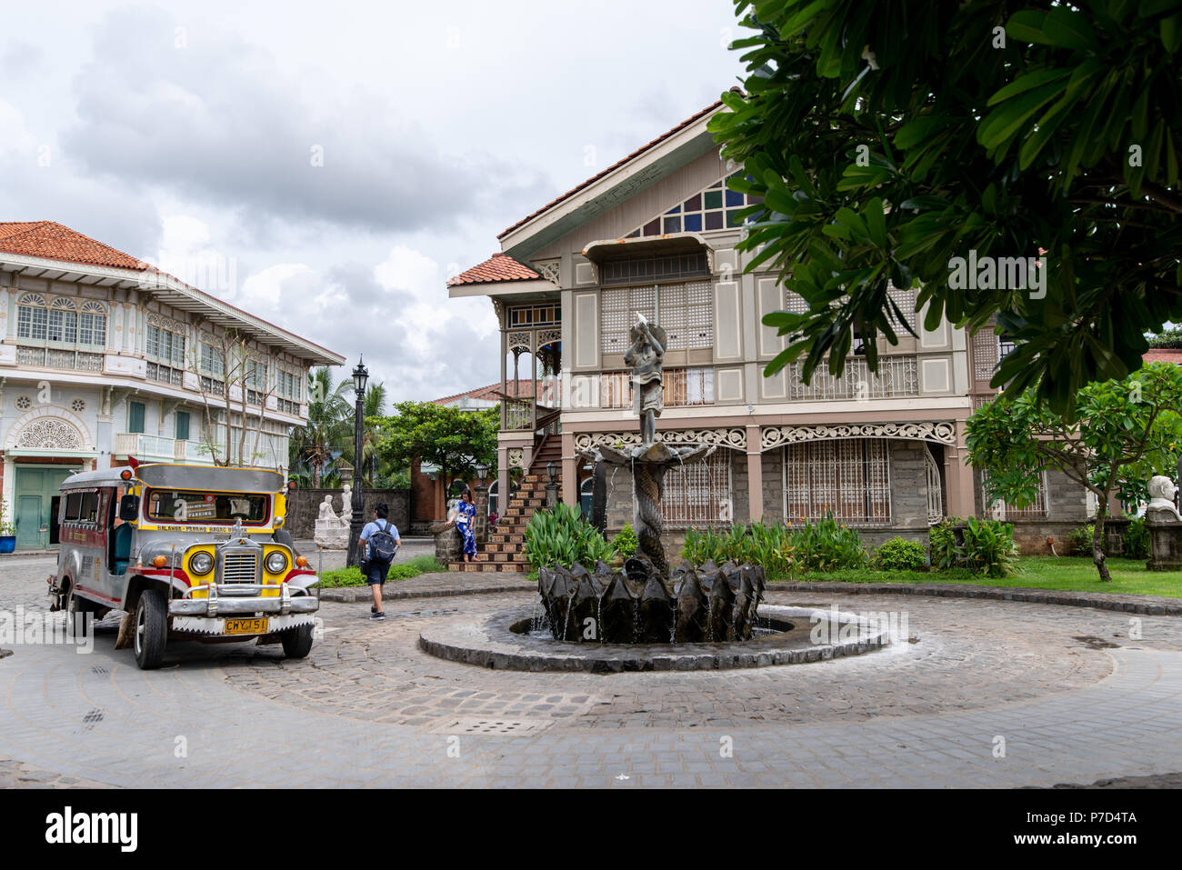 Bataan, Philippines - Jun 30,2018 : Tourists on a jeepney ride at Las ...