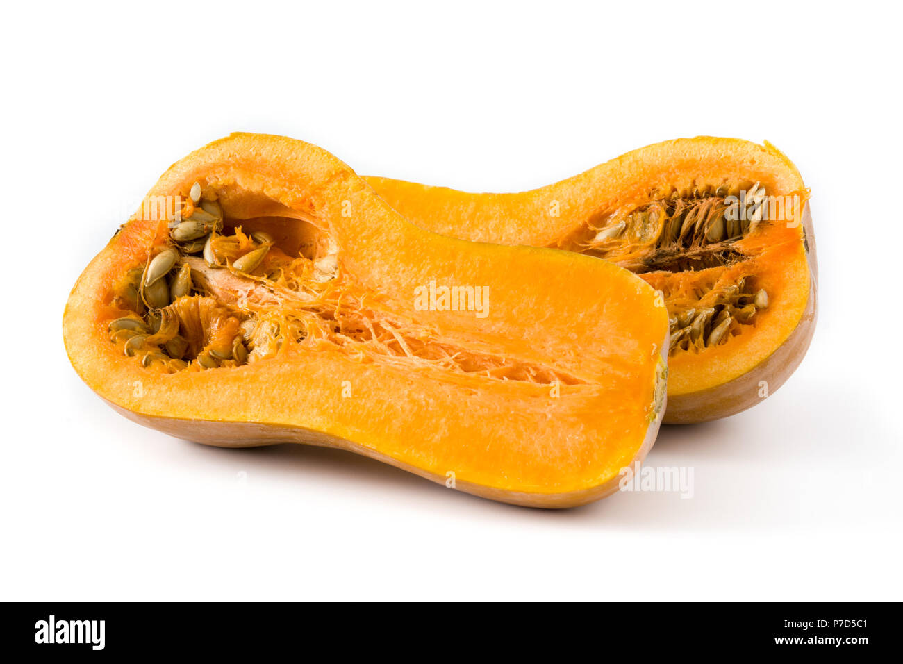 Butternut pumpkin isolated on white background Stock Photo - Alamy