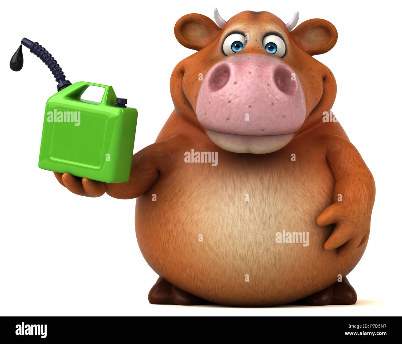 Fun cow - 3D Illustration Stock Photo - Alamy