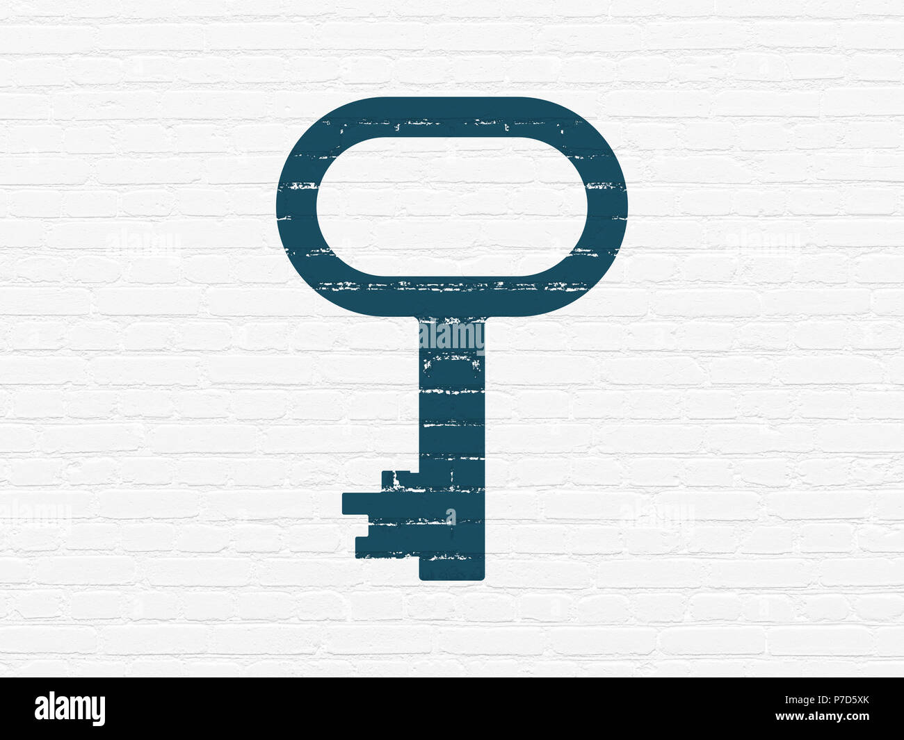 Protection concept: Key on wall background Stock Photo - Alamy