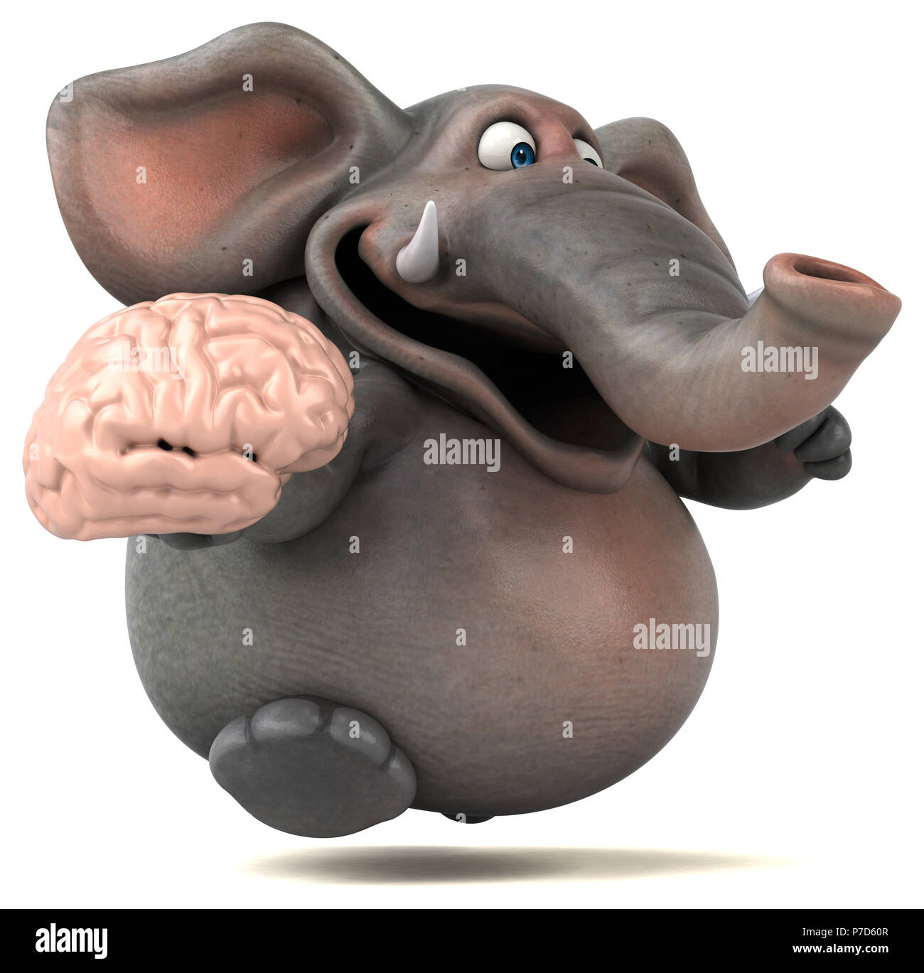 Fun elephant - 3D Illustration Stock Photo - Alamy