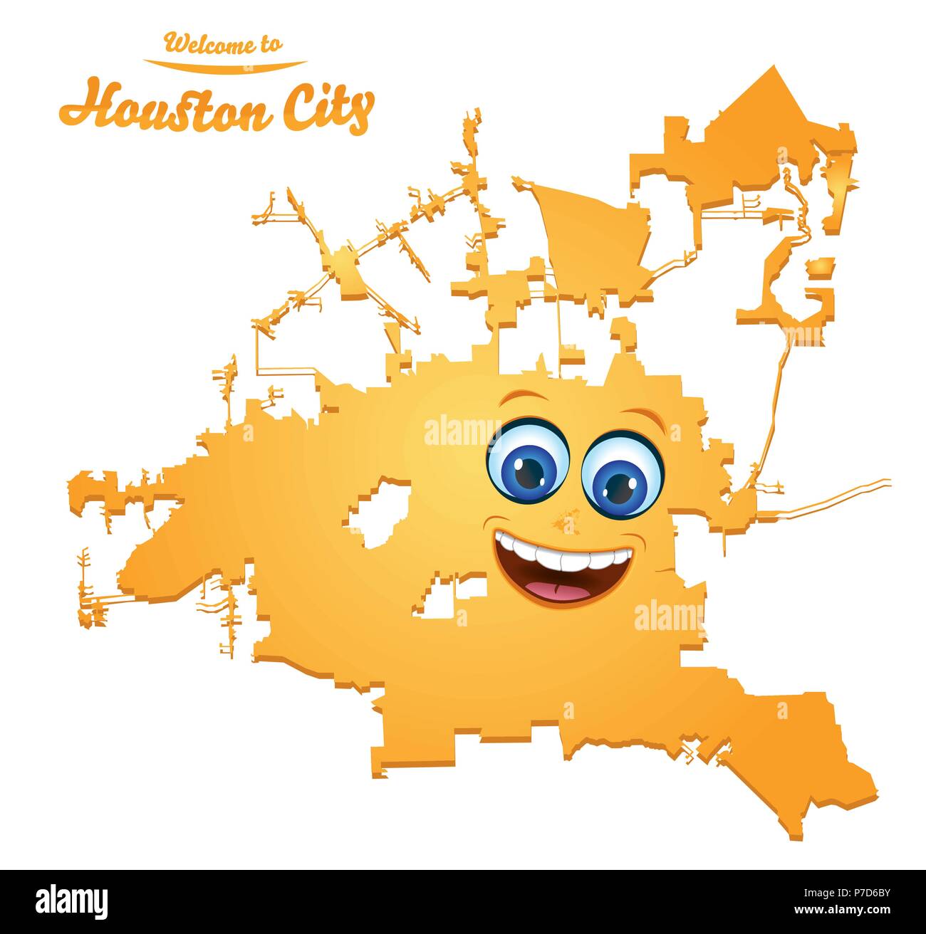 Houston vector map hi-res stock photography and images - Alamy