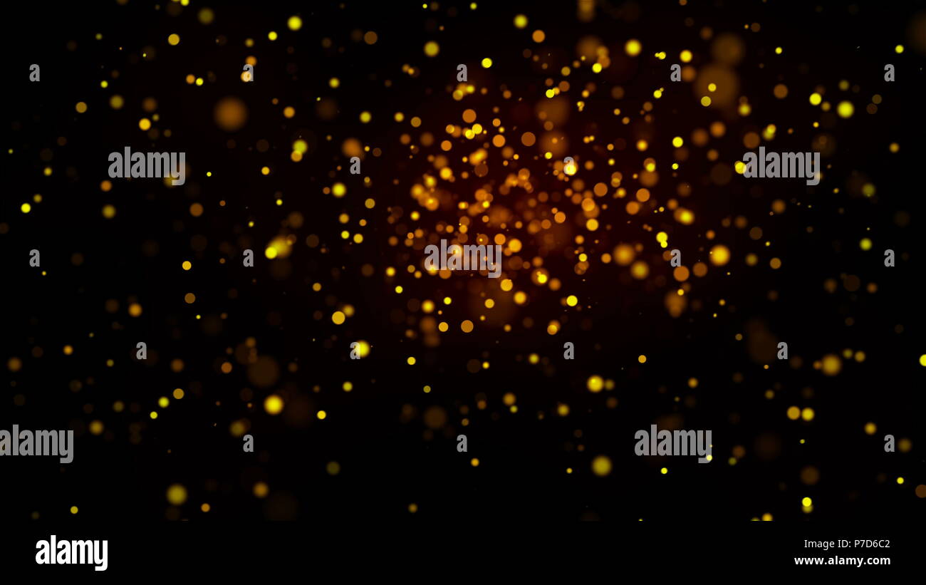 Many gold glittering particles in hi-res stock photography and images ...