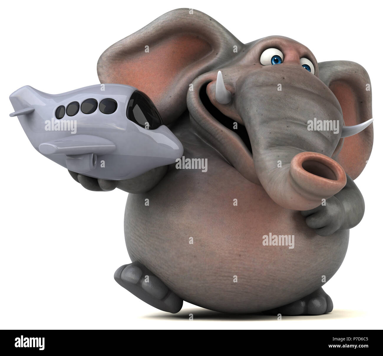 Fun elephant - 3D Illustration Stock Photo - Alamy