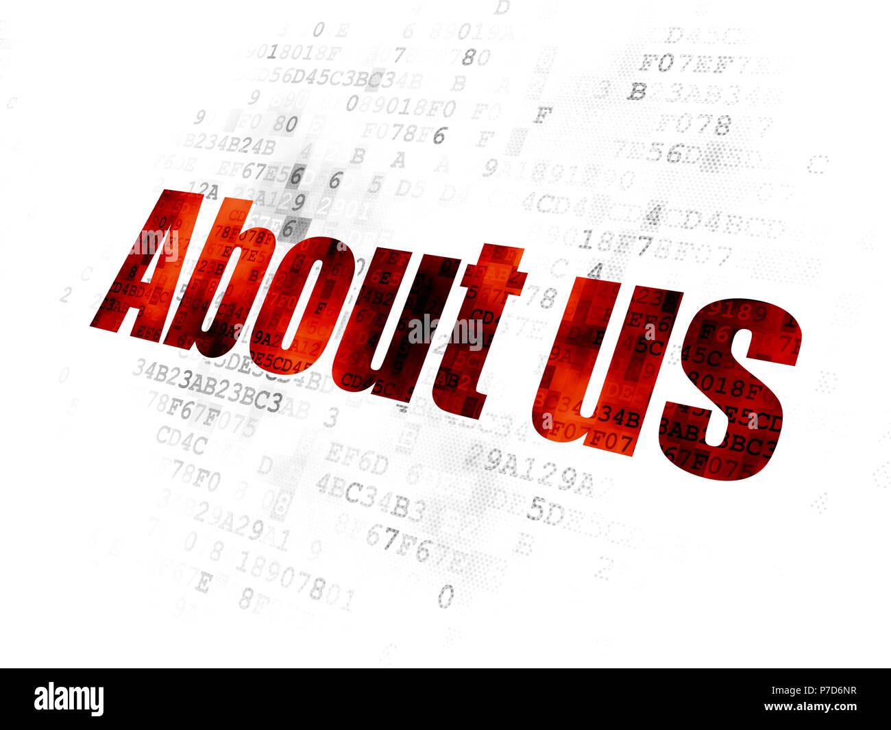 Business concept: About us on Digital background Stock Photo - Alamy