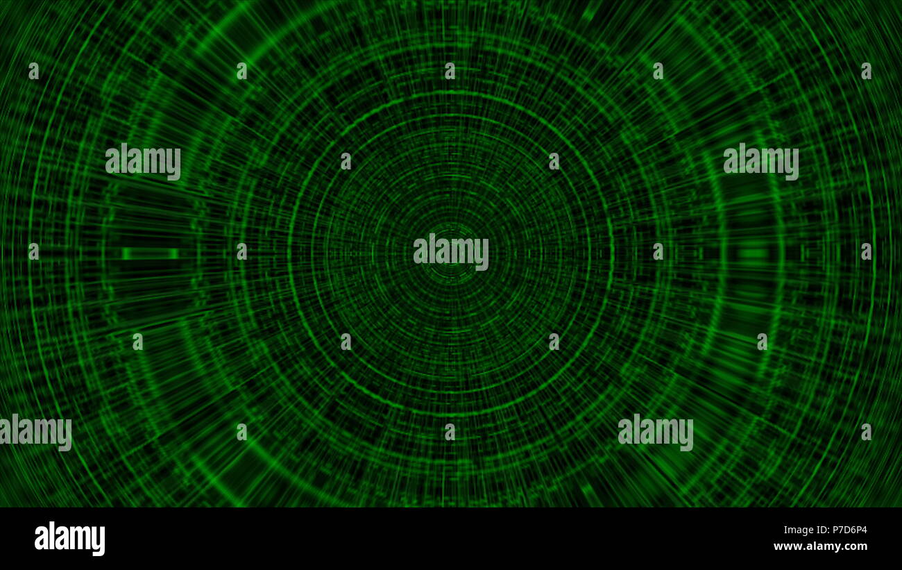 Circle with grid, abstract business science or computer technology background, 3d render ...