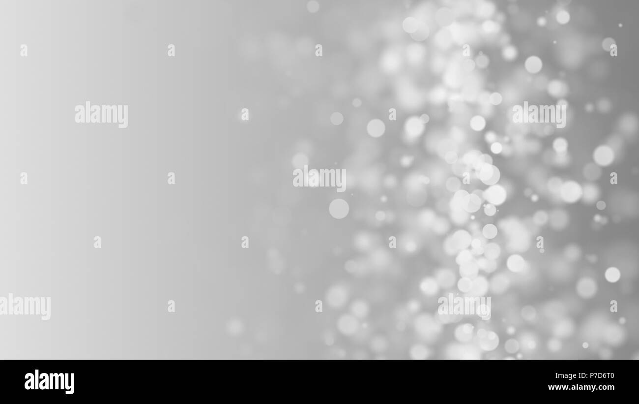 Many white bokeh particles in space, computer generated abstract ...