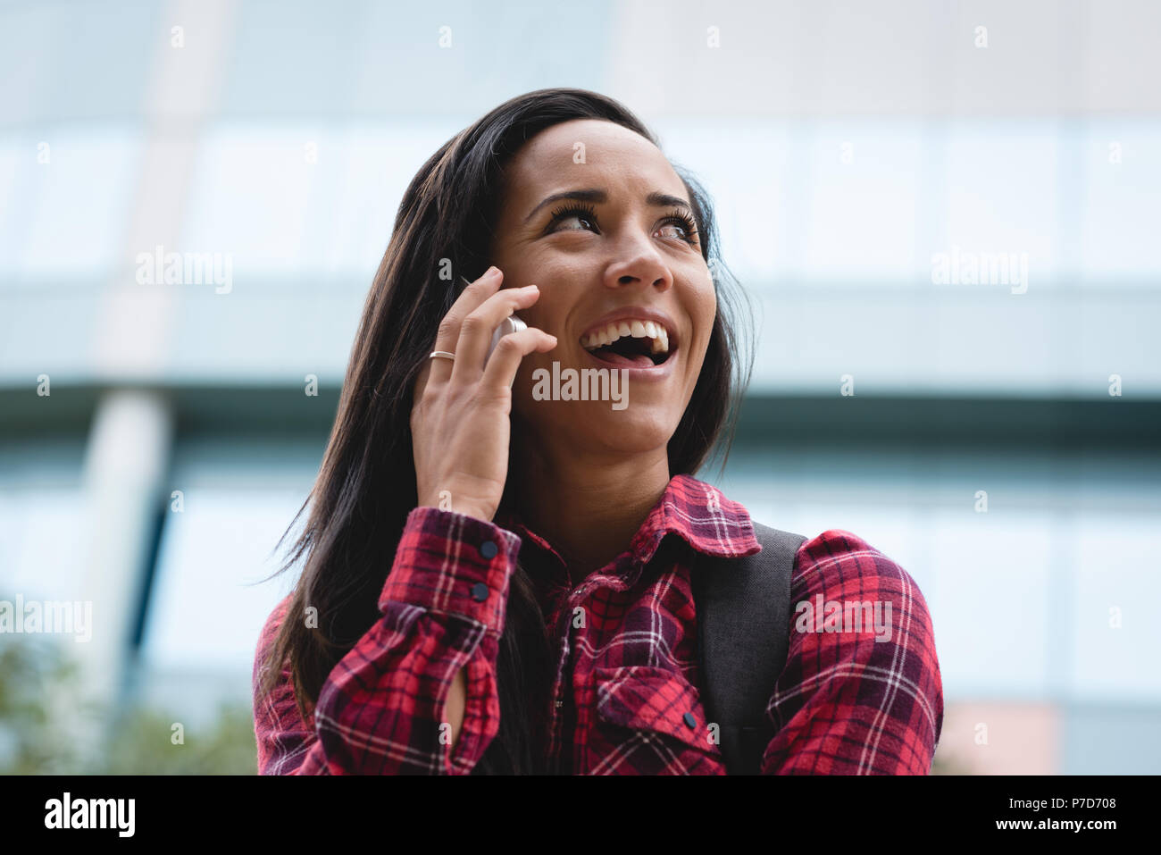 Attractive female outdoors talking on hi-res stock photography and ...
