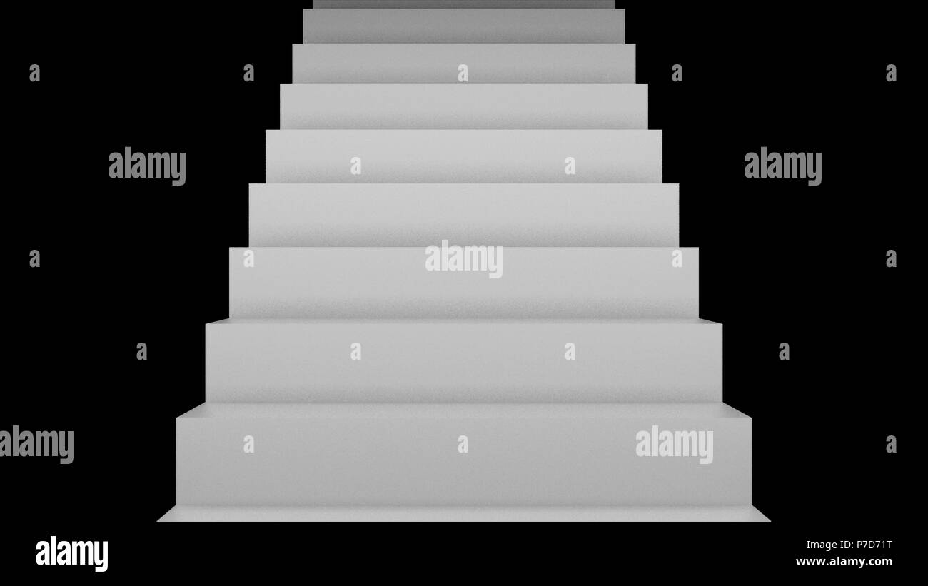 Many stairs, 3d rendering backdrop with staircases, computer generated ...