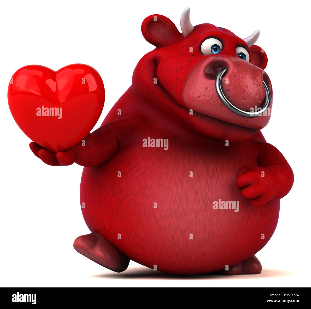 Red bull - 3D Illustration Stock Photo - Alamy