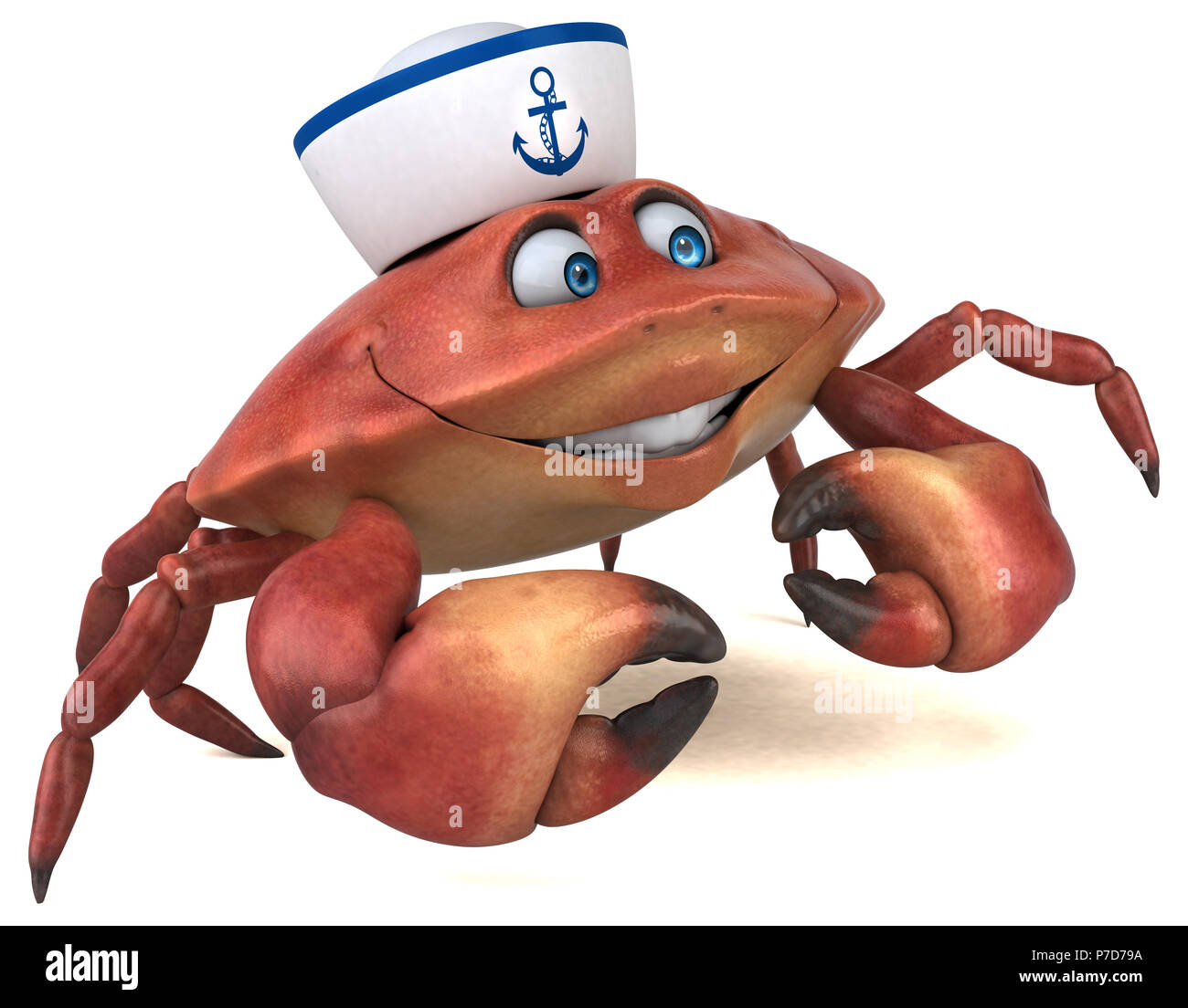 Fun crab - 3D Illustration Stock Photo - Alamy