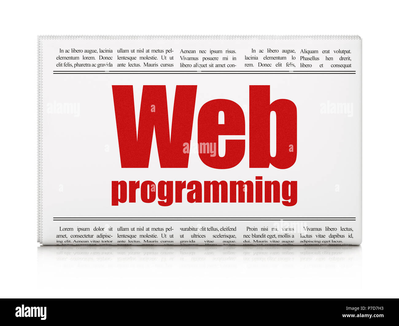 Web development concept: newspaper headline Web Programming Stock Photo ...