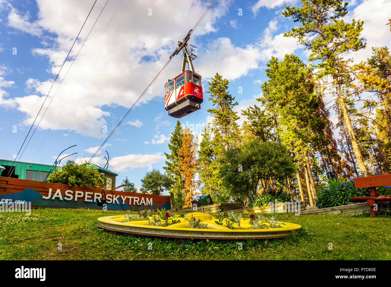 Jasper SkyTram cable car, Jasper, Canada Stock Photo - Alamy