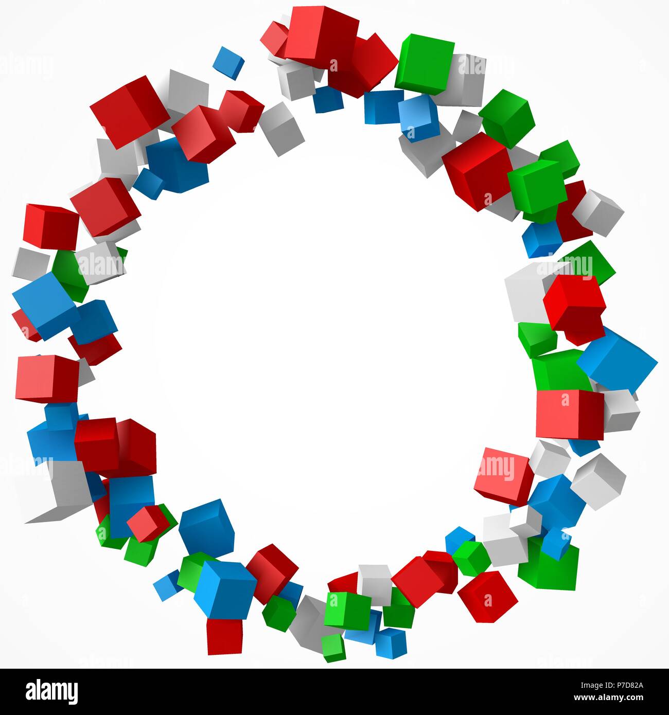 ring of cubes, 3d style vector illustration Stock Vector Image & Art ...