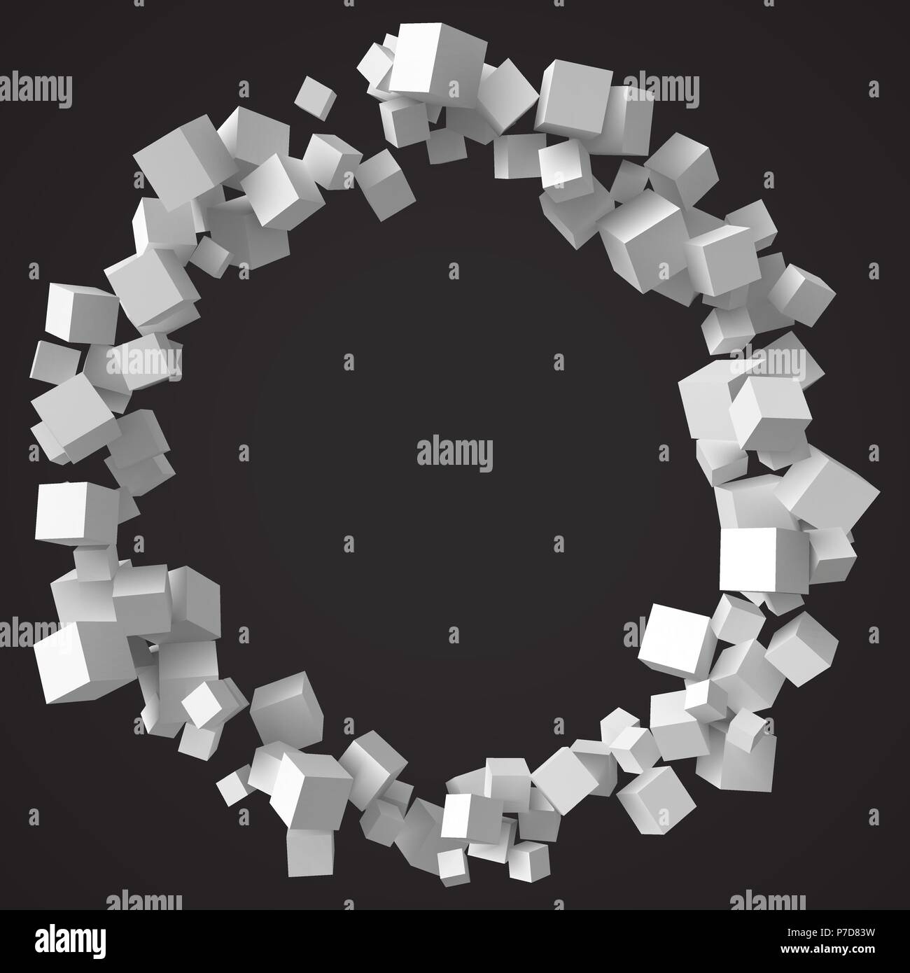 ring of cubes, 3d style vector illustration Stock Vector Image & Art ...