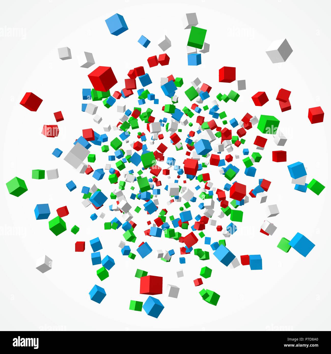 group of colorful cubes, 3d style vector illustration Stock Vector ...