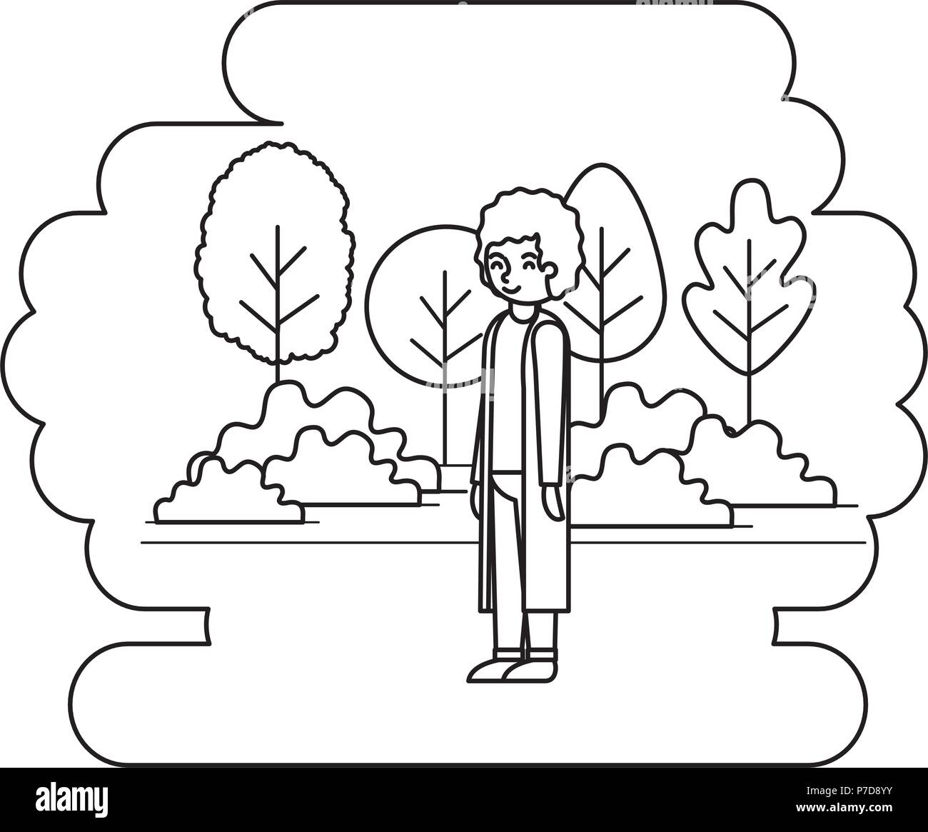 Rest area in park Black and White Stock Photos & Images - Alamy