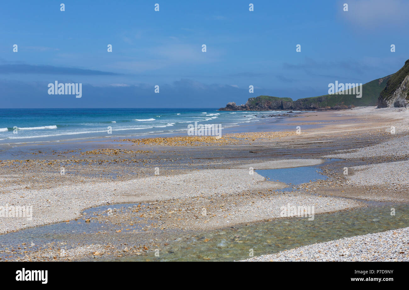 the beach of San Antolin, Llanes, Asturias, Spain Stock Photo - Alamy