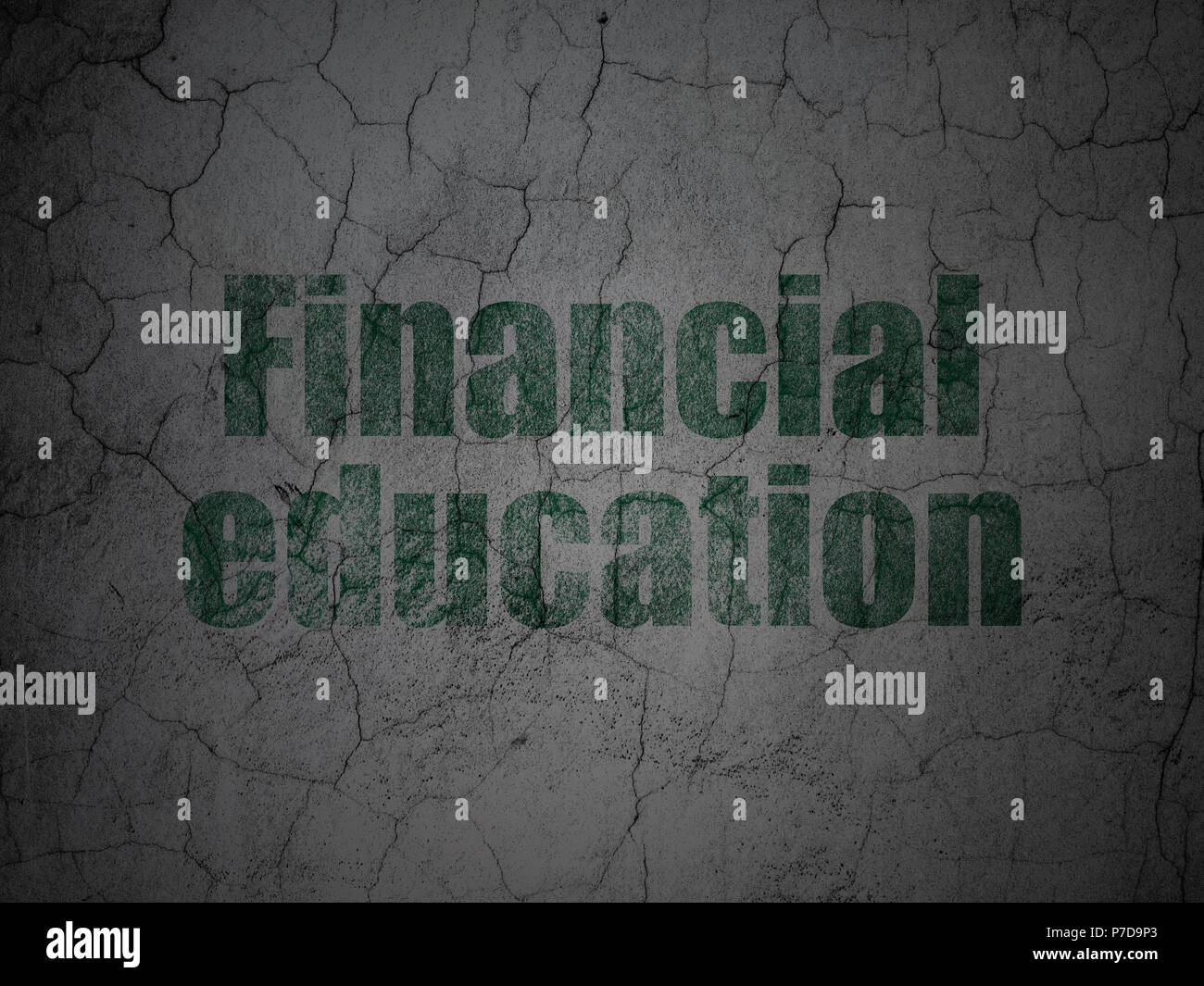 Education concept: Financial Education on grunge wall background Stock ...