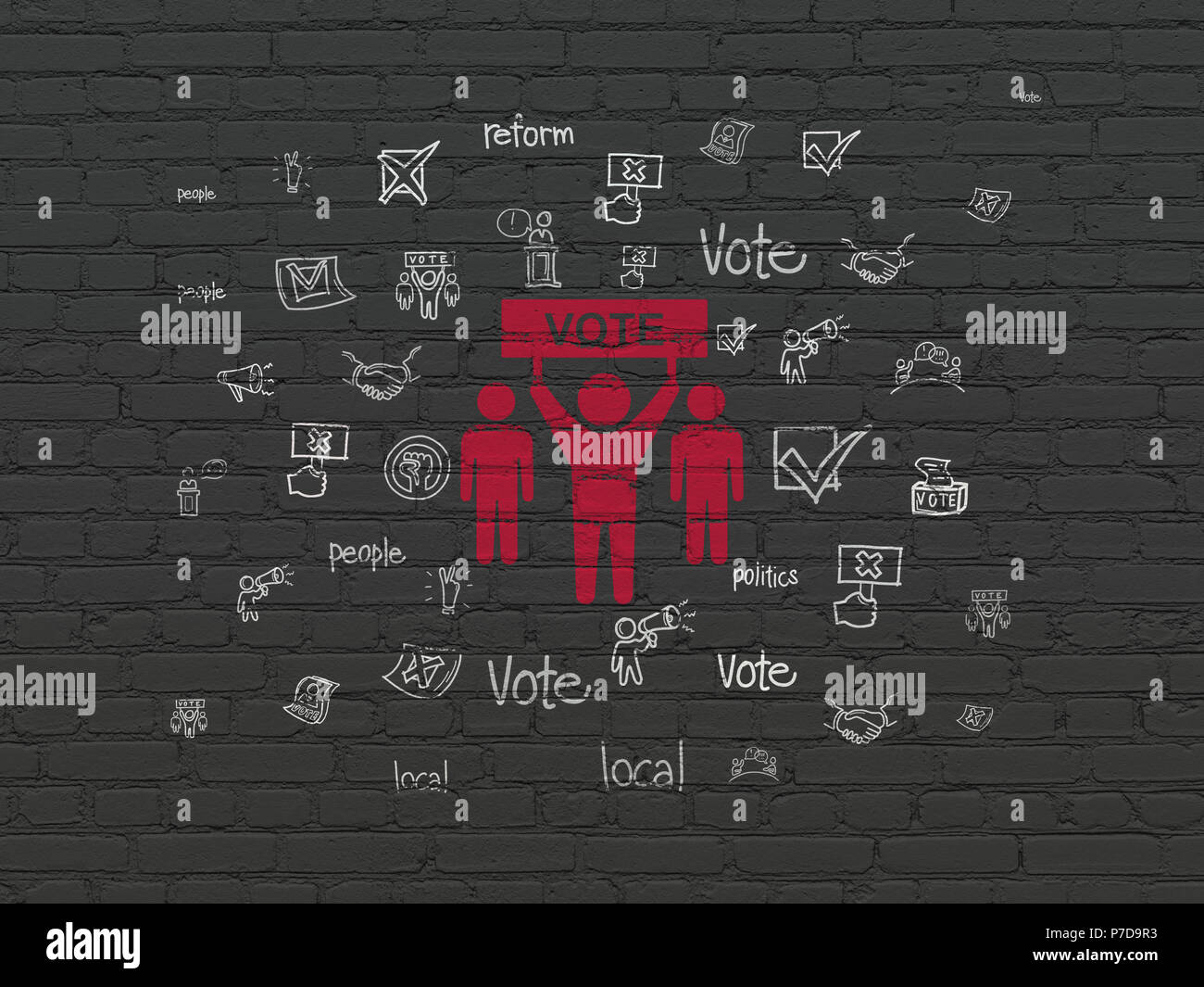 Politics concept: Election Campaign on wall background Stock Photo - Alamy