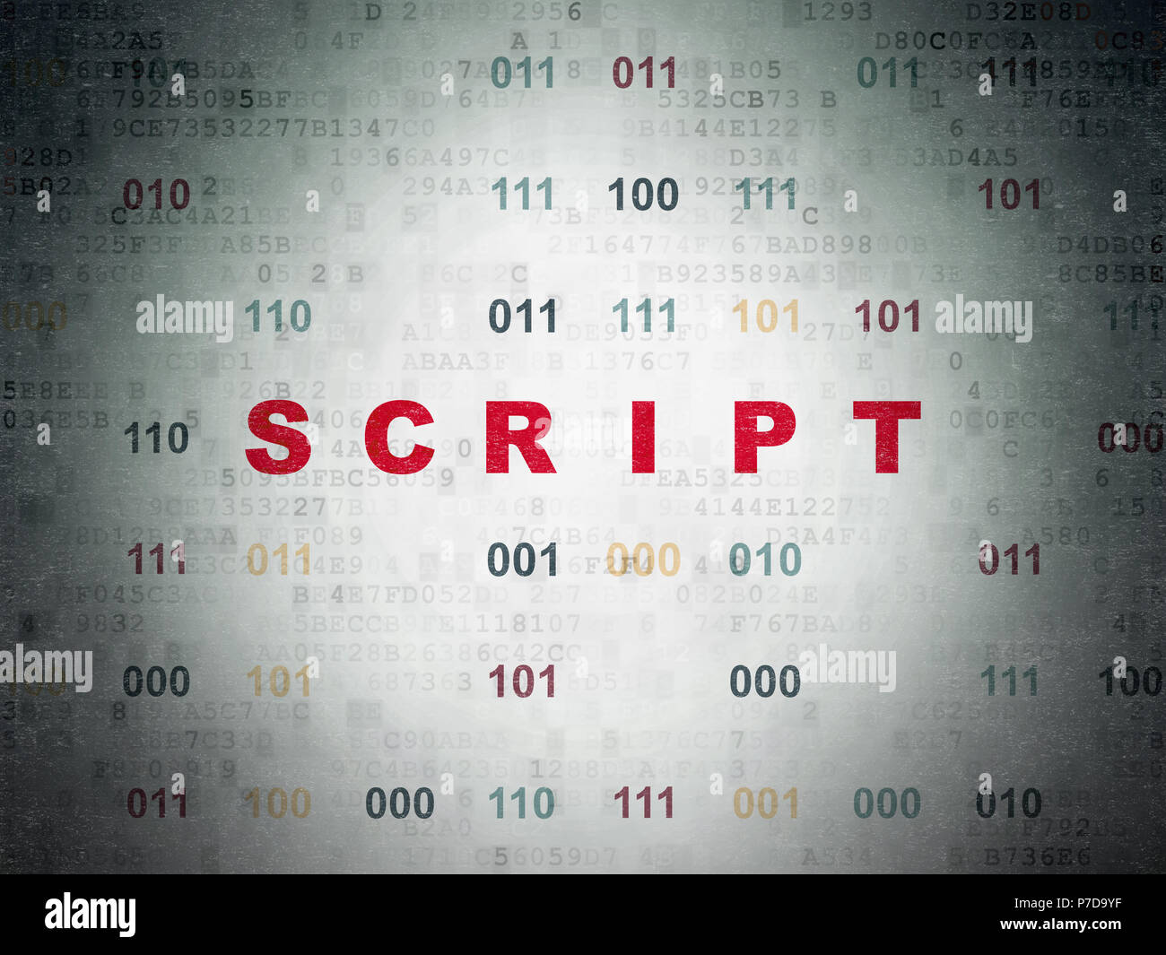 Database concept: Script on Digital Data Paper background Stock Photo ...