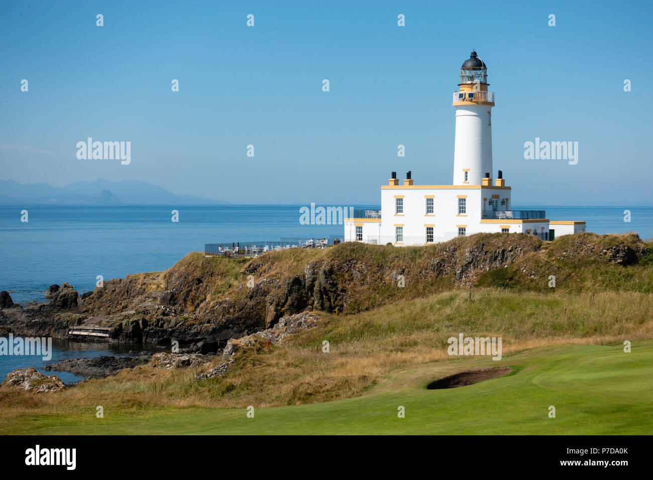 Turnberry Lighthouse on new 9th hole at Trump Turnberry Golf Course in ...
