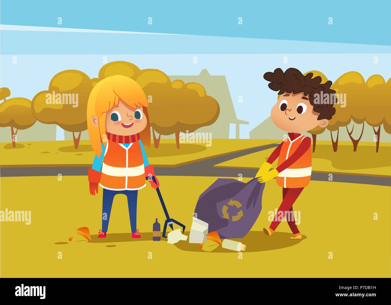 Children Littering Clipart