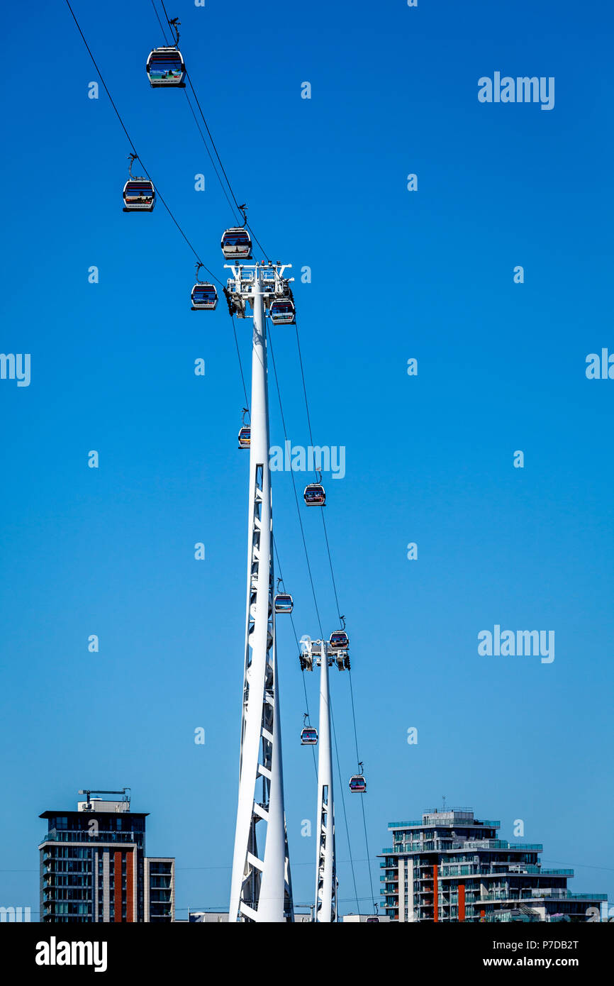 The Emirates Airline Cable Car Link, London, United Kingdom Stock Photo ...