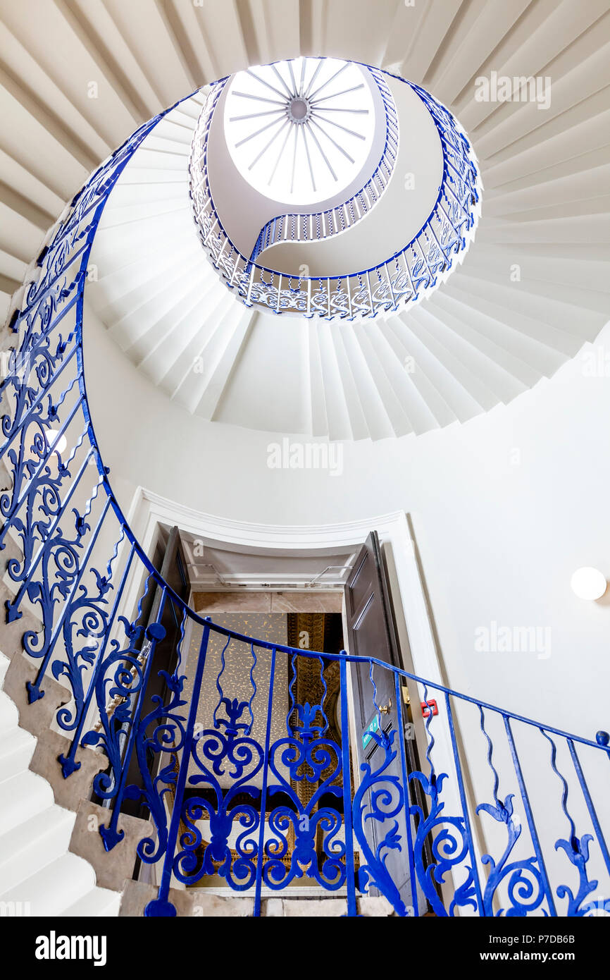 The Tulip Stairs At The Queens House, Royal Museums, Greenwich, London ...