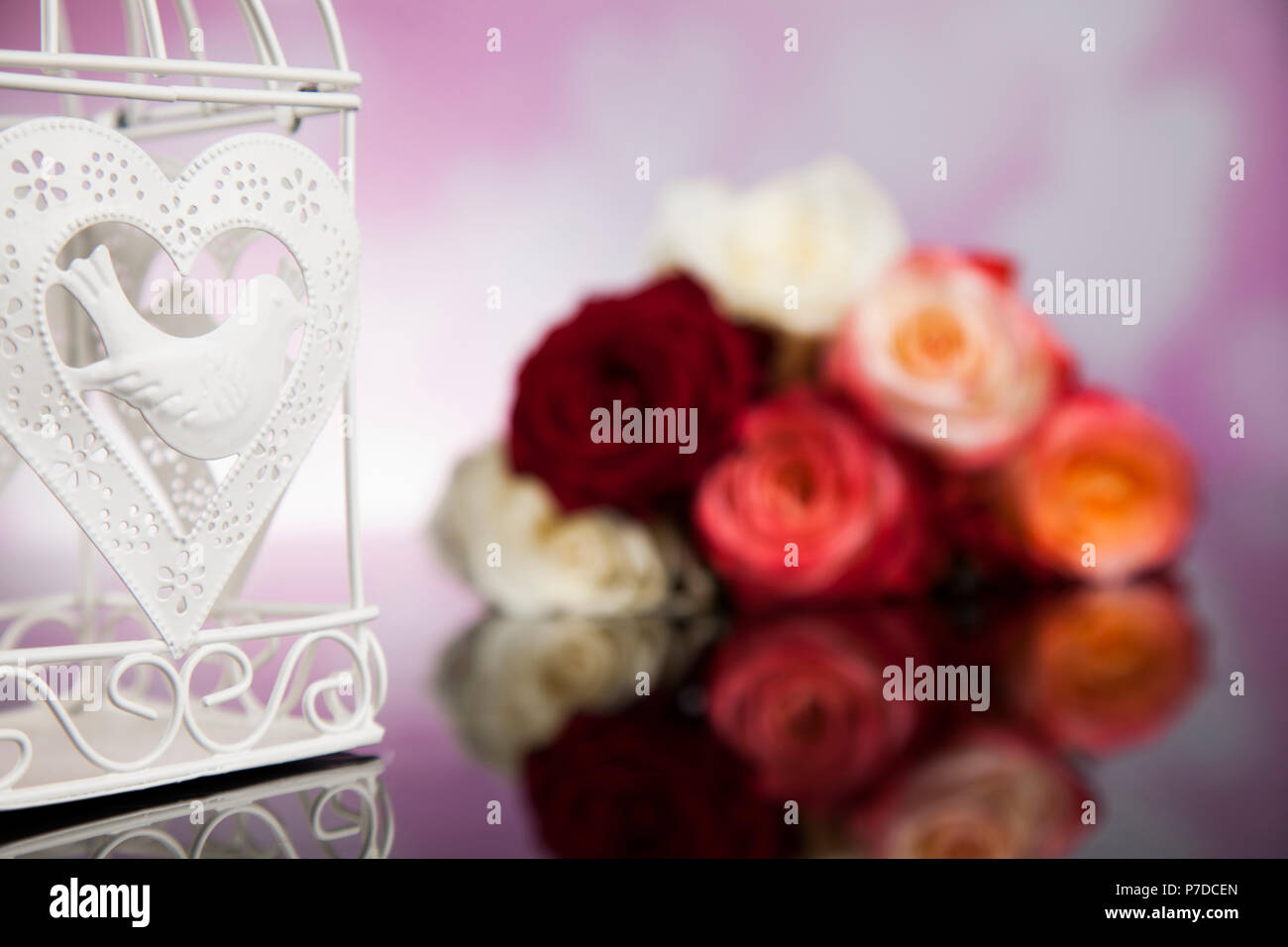 Romantic vintage love background Stock Photo - Alamy