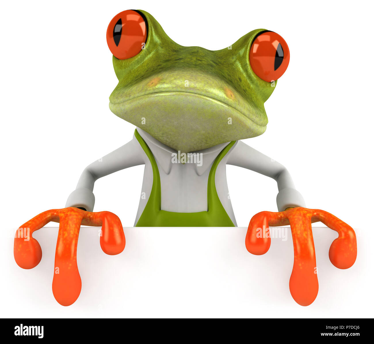 Fun frog - 3D Illustration Stock Photo - Alamy