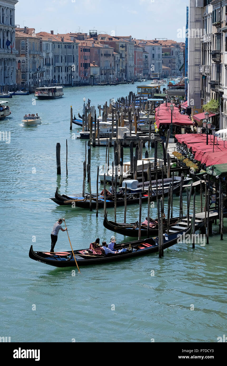 Gondolas on venice canals hi-res stock photography and images - Alamy