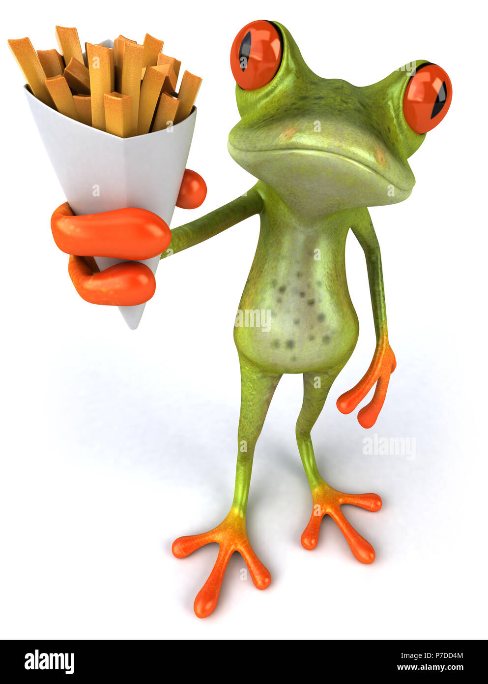Fun frog - 3D Illustration Stock Photo - Alamy
