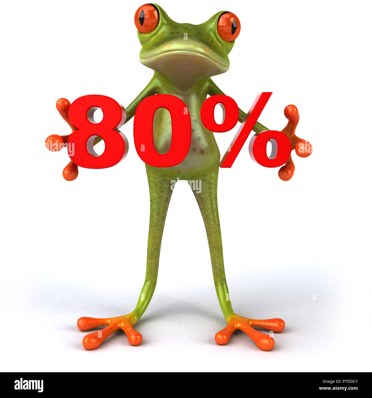 Fun frog - 3D Illustration Stock Photo - Alamy