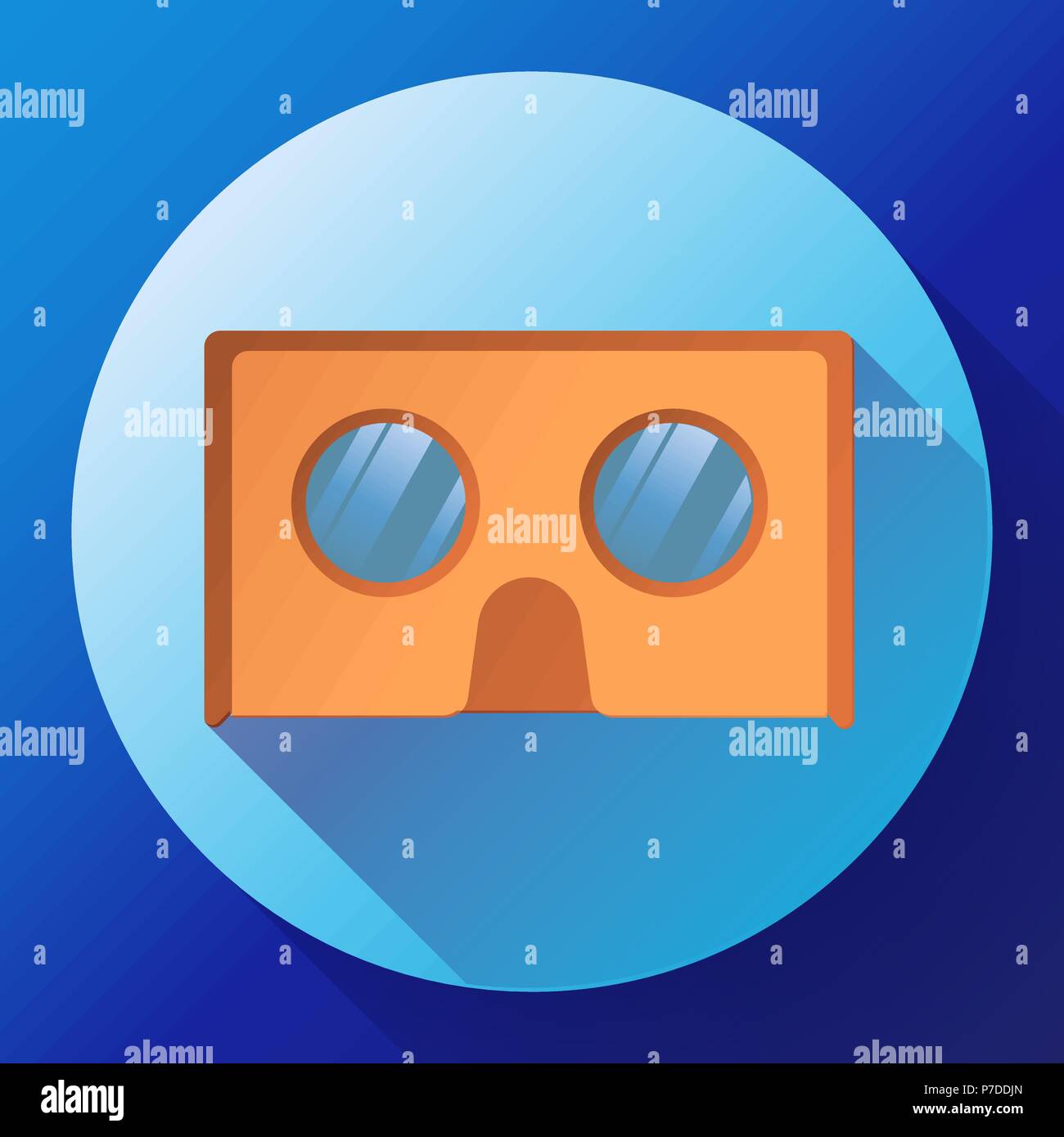 cardboard virtual reality glasses vector icon Stock Vector Image & Art ...