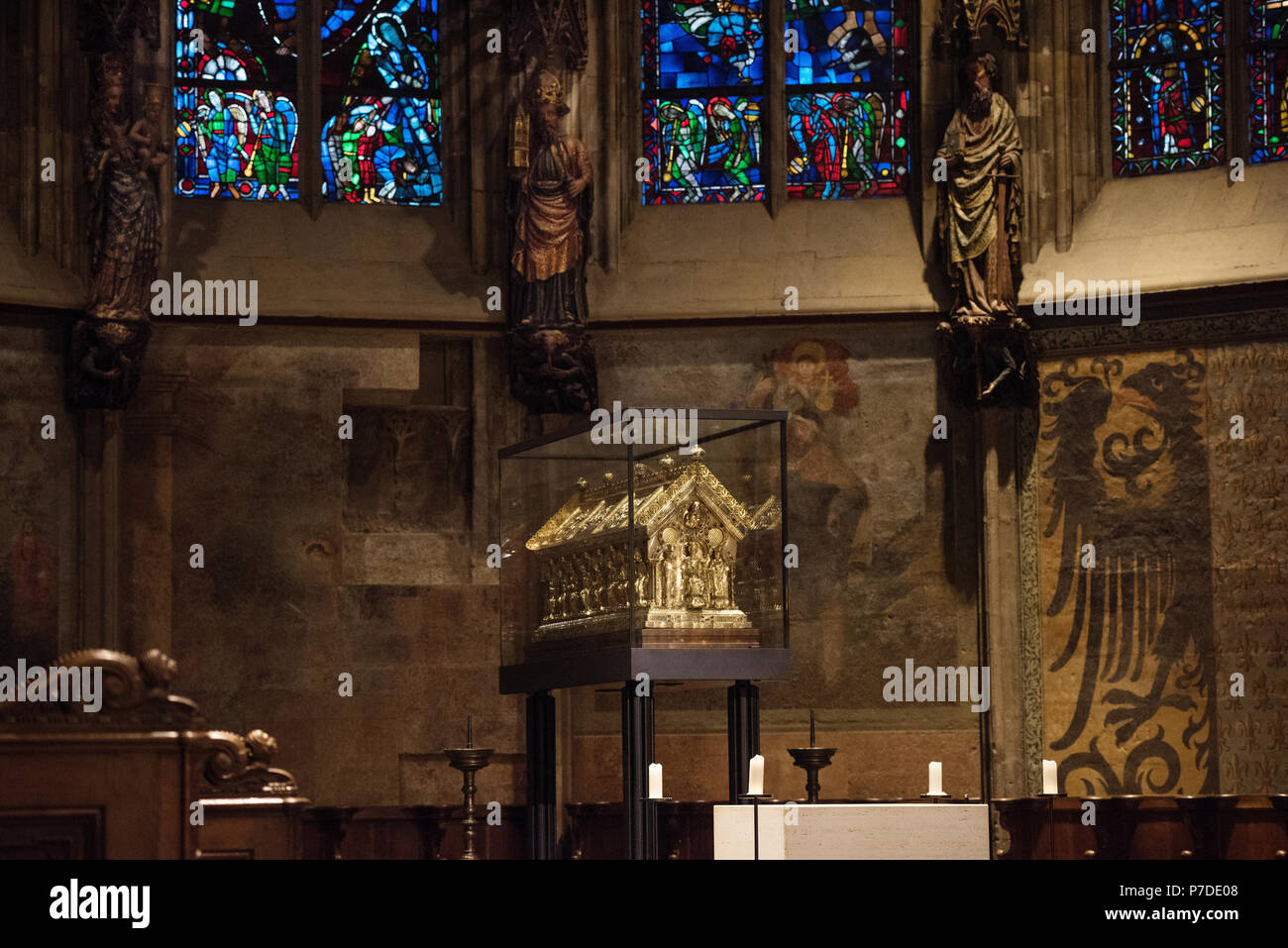 Aachen Cathedral, Aachen Germany June 2018.The Marienschrein (Shrine of ...