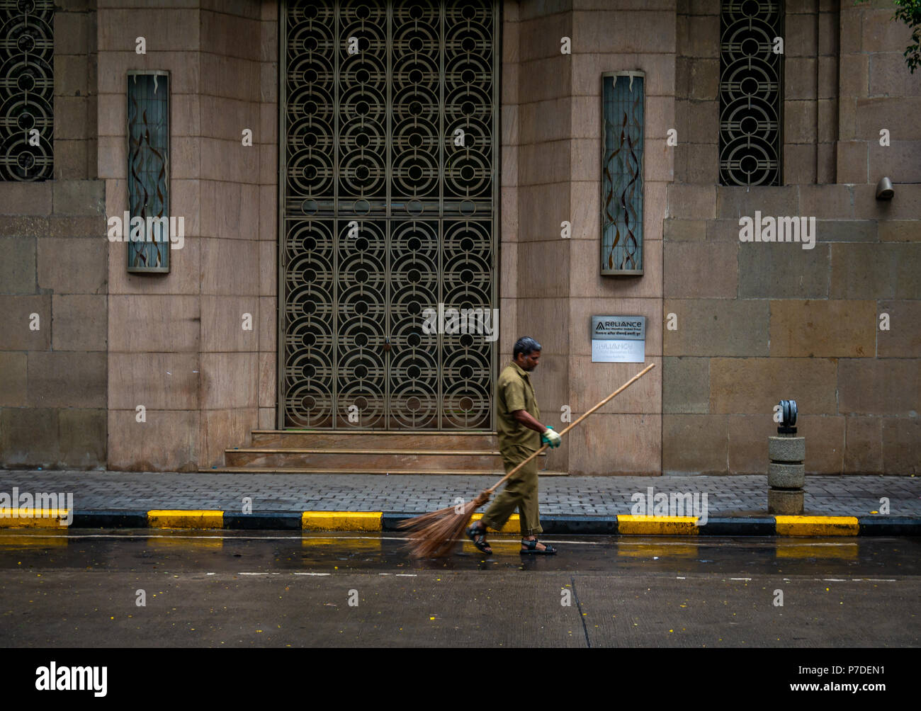 Indian road sweeper hi-res stock photography and images - Alamy