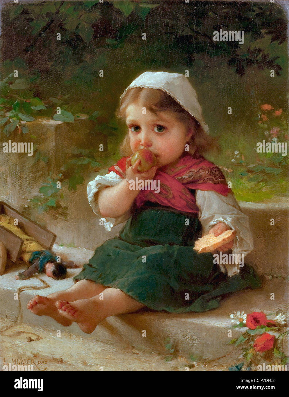 Munier Emile - Portrait of a Child Stock Photo - Alamy