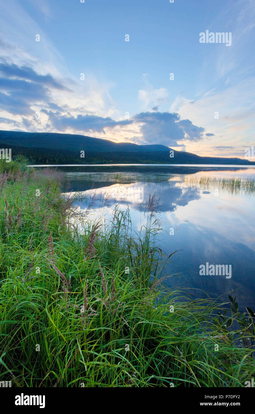 Lake in Muonio, Lapland, Finland Stock Photo - Alamy