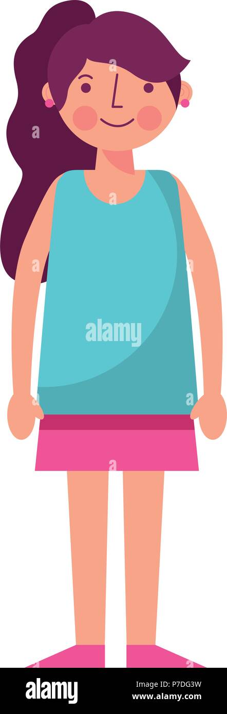 woman female character cartoon image vector illustration Stock Vector ...