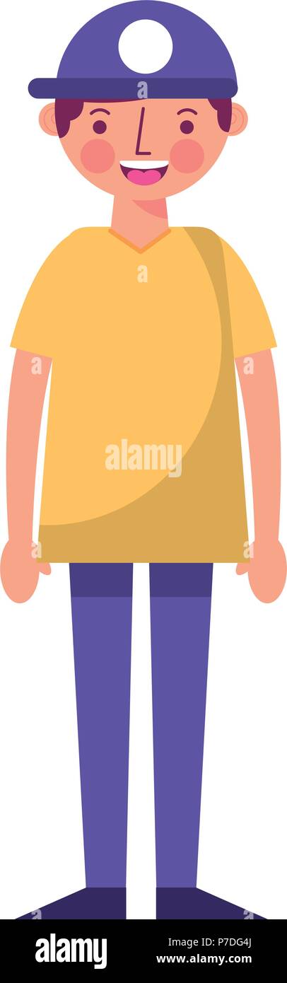 man character male cartoon image vector illustration Stock Vector Image ...