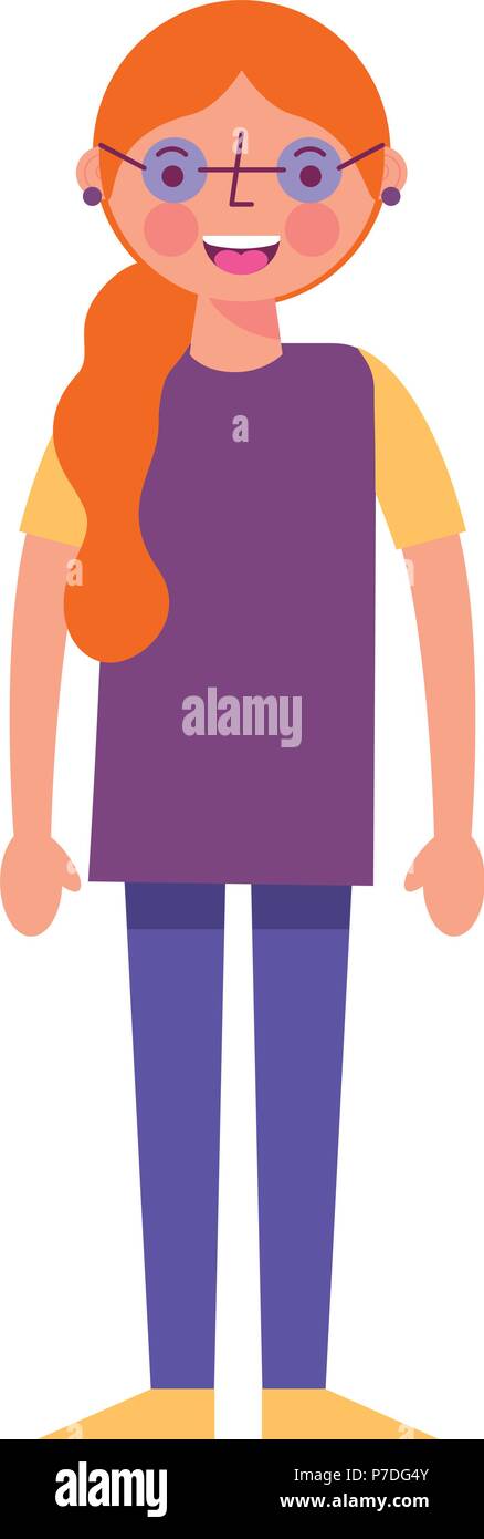 woman female character cartoon image vector illustration Stock Vector ...